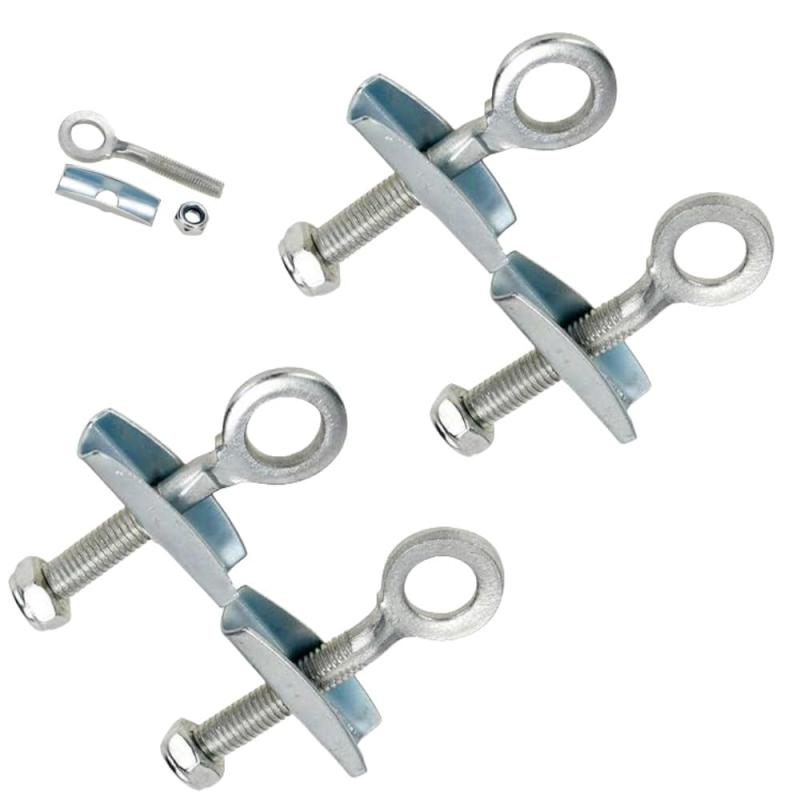 チェーンアクスルアジャスター4個、ネジ付き10mmアクスルチェーンアジャスターボルトテンショナー、シルバートーンチェーンアクスルアジャスター47cc 49ccポケットミニダート、エクスプロ【精密仕様】50x18x6mm (1.97インチx0...