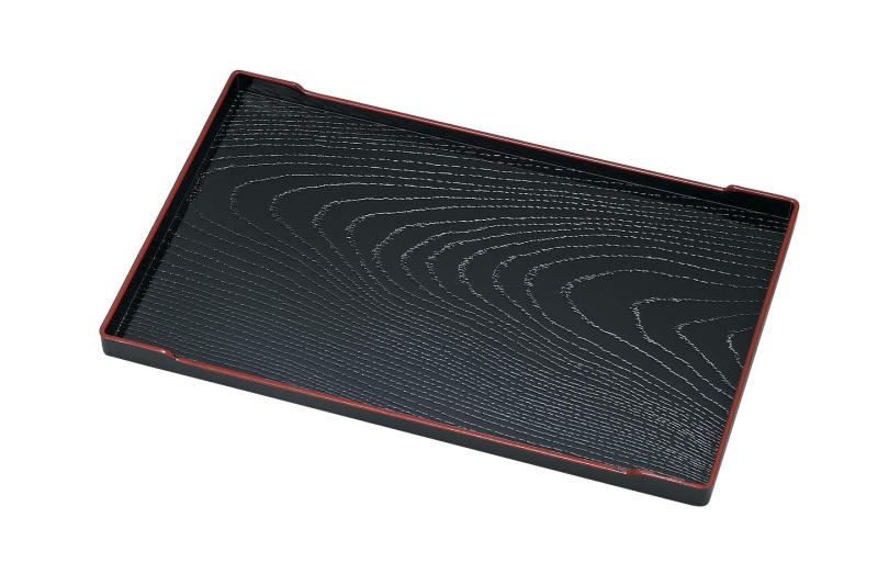 宮本産業 盆 黒 約16×25.5×1.5cm 長角盆 黒渕朱 8.5本体サイズ:約16×25.5×1.5cm素材・材質:ABS樹脂原産国:日本