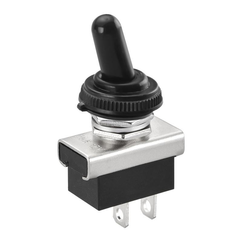 Heschen 車用トグルスイッチ オン/オフ SPST 2ピン 2ポジション,KN3D-101, 12VDC 25A,24V 10A 防水キャップ付き入力：12VDC 25A; 24V 10A; 125VAC 6A; 250VAC 3A取...
