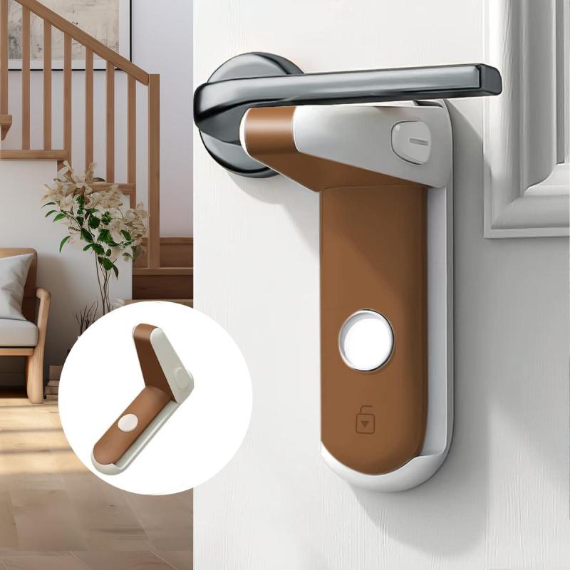 Deligoo ドアノブ ロック ドアロック 赤ちゃん チャイルドロック 指はさみ防止 後付け ベビーガード ドア開け防止 猫 脱走防止ドアノブ ロックでドアノブを効果的に固定し、ペットをより安心した環境で生活させます。
