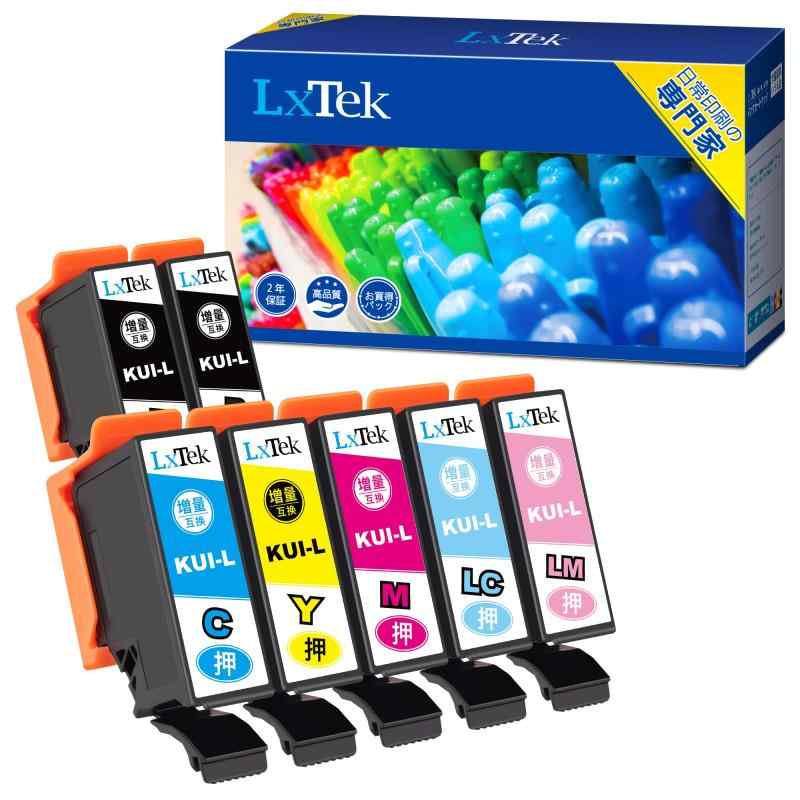 LxTek KUI-6CL-L 互換インクカートリッジ エプソン(Epson)用 KUI クマノミ インク 6色セット+黒1本(合計7本) 大容量/説明書付/残量表示/個包装 EP-880AW EP-880AB EP-880AR EP-88...