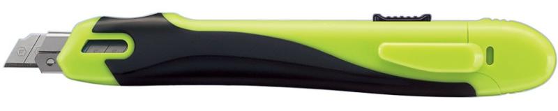 コクヨ カッター フレーヌ 安心構造 標準型 黄緑 HA-S100YG仕様/刃幅9・全長143色/黄緑