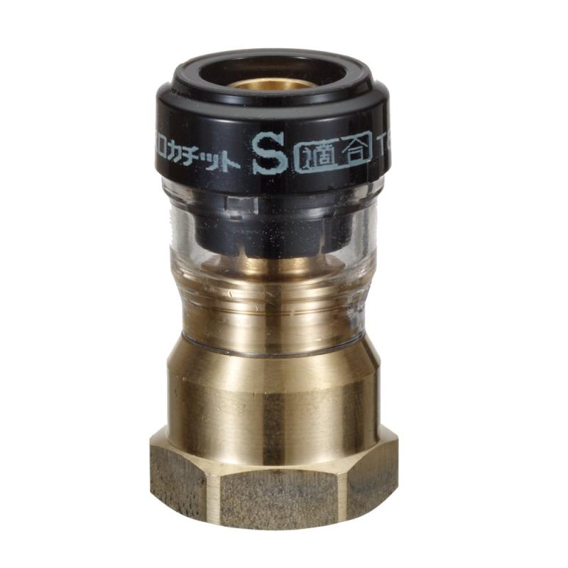 積水化学工業 架橋ポリエチレンパイプ用ワンタッチ継手 メスアダプタ エスロカチットS SMMA162管と継手は管を差し込むだけのワンタッチ方式耐熱性、耐久性、可とう性に優れる接続が完了するとピンクのガイド出現と、「カチっ」と音でお知らせする...