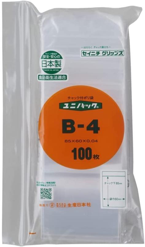 セイニチ 「ユニパック」 B－4 85×60×0．04 100枚入 B-4(100)●保護等級：IP65防水●定格電圧：110V●定格寿命：40000時間