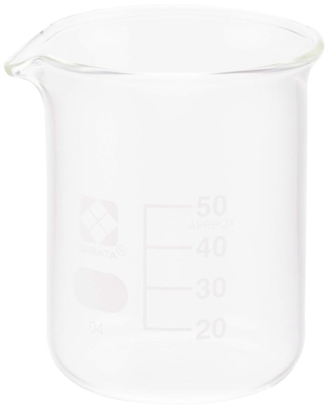 柴田科学 ビーカー 50mL 010020-50A 1個容量：50mL外径×高さ：46×60mm材質:ほうけい酸ガラス