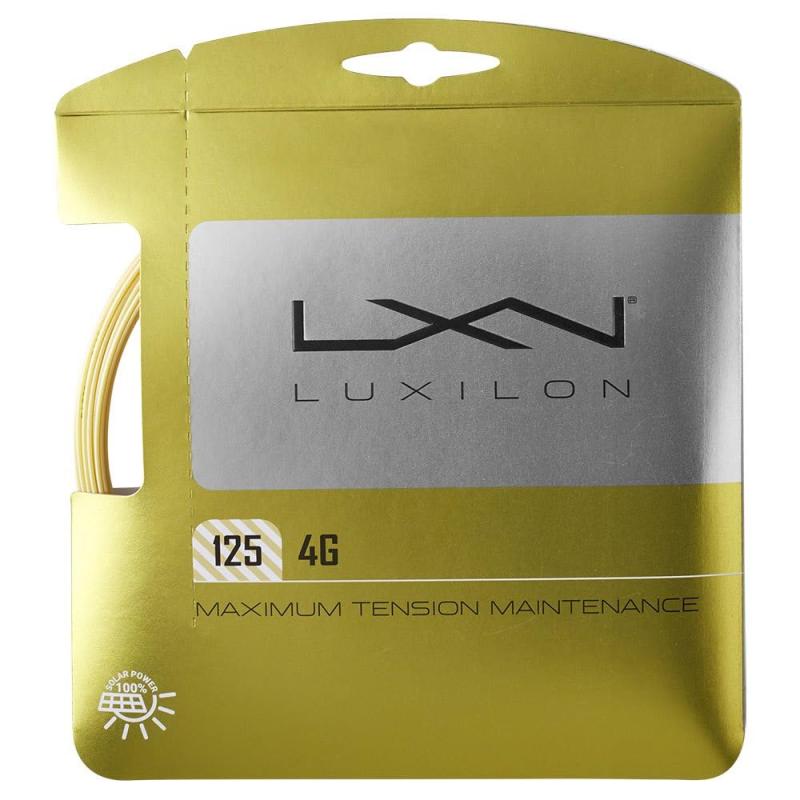 LUXILON(ルキシロン) テニス ストリング ガット 4G 125 ゴールド WRZ997110抜群のテンション維持性能で、パワーと初期打球感を長時間維持する次世代ポリストリング。モノ・フィラメント単張り(長さ:12.2m)ゲージ(太さ...