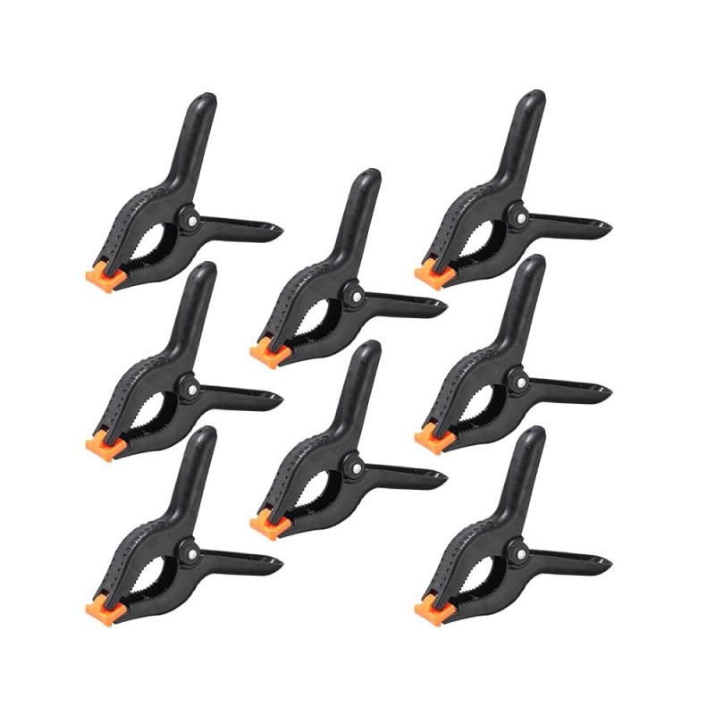 「強力万能クリップ 8点セット｜背景布固定用 プラスチック製スプリングクランプ 人間工学設計 ゴム付き 大型クリップ 写真撮影スタンド対応 スタジオ用品」1. 強力クリップ8個セット｜最大挟み厚さ約5cmの多用途クランプ2. 高耐久ナイロン...