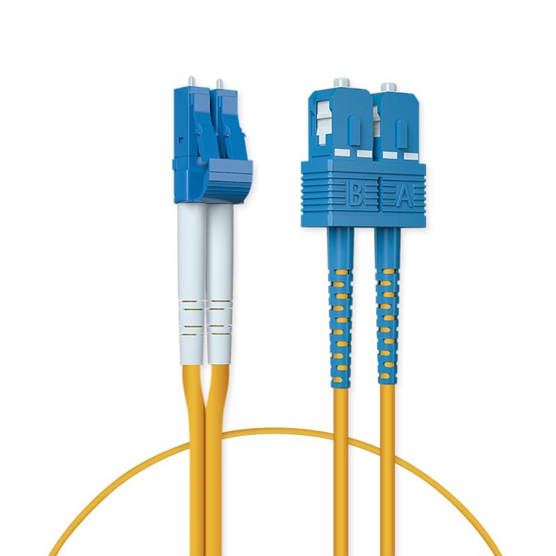 ipolex OS2 LC-SC シングルモード デュプレックス 光ファイバーケーブル 宅内光配線コード 光ケーブル 9/125μm LSZH 3m（10ft）【高品质】シングルモード光ファイバーケーブルは、セラミックフェルールを備えたPV...