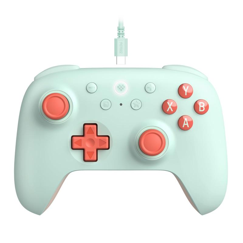8BitDo Ultimate 2C Windows PC および Android 用有線コントローラー。1000Hz ポーリング レート、ホール効果ジョイスティックとホール トリガー、再マッピング可能な L4/R4 バンパーを搭載 (Mi...