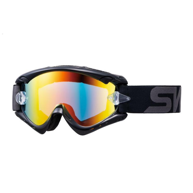 [スワンズ] 日本製 オートバイゴーグル MX-RUSH-M BK/G ブラック×グレイ ミラーレンズモデル バイク ダート モトクロス オフロード日本製梱包サイズ:20.0×10.6×10.2cm素材: プラスチック