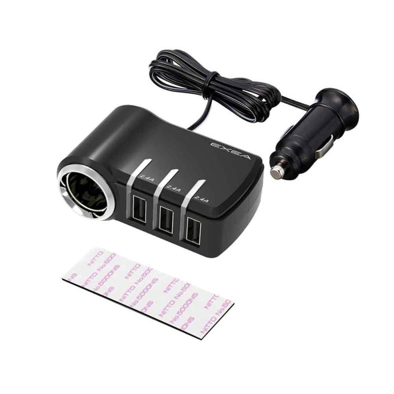 星光産業 EXEA 車内用品 電源増設ソケット モニターUSBソケット EM-162USB機器の充電状態が分かるインジケーター付きコードソケット12VソケットとリバーシブルUSBポート(2.4A×3)搭載自動判別に対応したリバーシブルUSB...