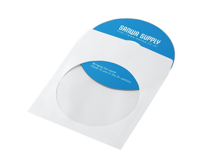 サンワサプライ DVD・CDペーパースリーブケース 1枚収納 ホワイト 100枚入り FCD-PS100WN余白部分に手軽に書き込める紙製のDVD・CDスリーブケース市販製品のドライバCD、雑誌の付録などにも使用されている紙製のスリーブケー...