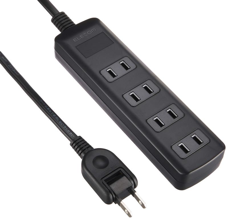エレコム 電源タップ 雷ガード スイングプラグ 4個口 2.5m ブラック T-K1A-2425BKパソコンやテレビなどの精密機器を雷から守る。高性能雷サージ吸収素子内蔵、安全性と使い勝手に配慮した雷ガードタップ。雷サージから電子機器を守る...