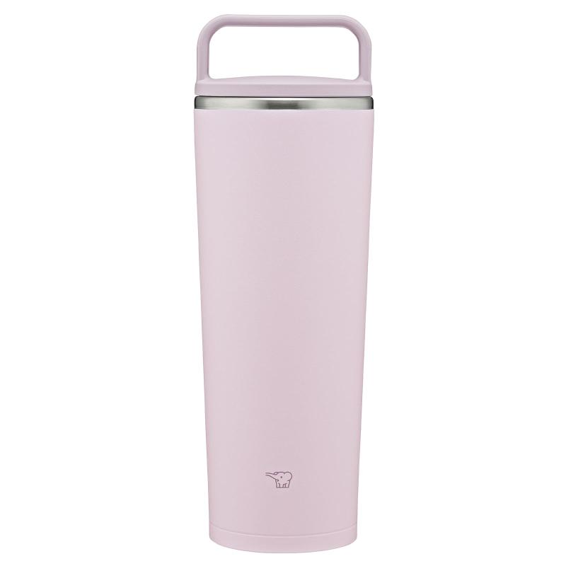 象印 水筒 400ml 【持ち運べるタンブラー】 食洗機対応 シームレスせん 洗う点数2点 ハンドルつき 保温・保冷 キャリータンブラー パウダリーピンク SX-JS40-PMせんとパッキンがひとつになった「シームレスせん」色:パウダリーピ...