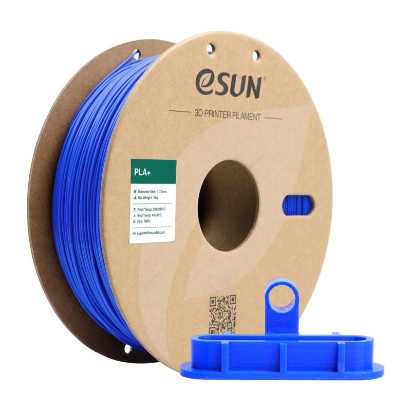 eSUN PLA Plus 3Dプリンターフィラメント PLA+ 寸法精度+/-0.03mm、1.75mm径 3Dプリンター用 正味量1KG (2.2LBS) スプール造形材料PLA材料 (ブルー)【エコな材質】環境に優しいPLA材質で無毒...