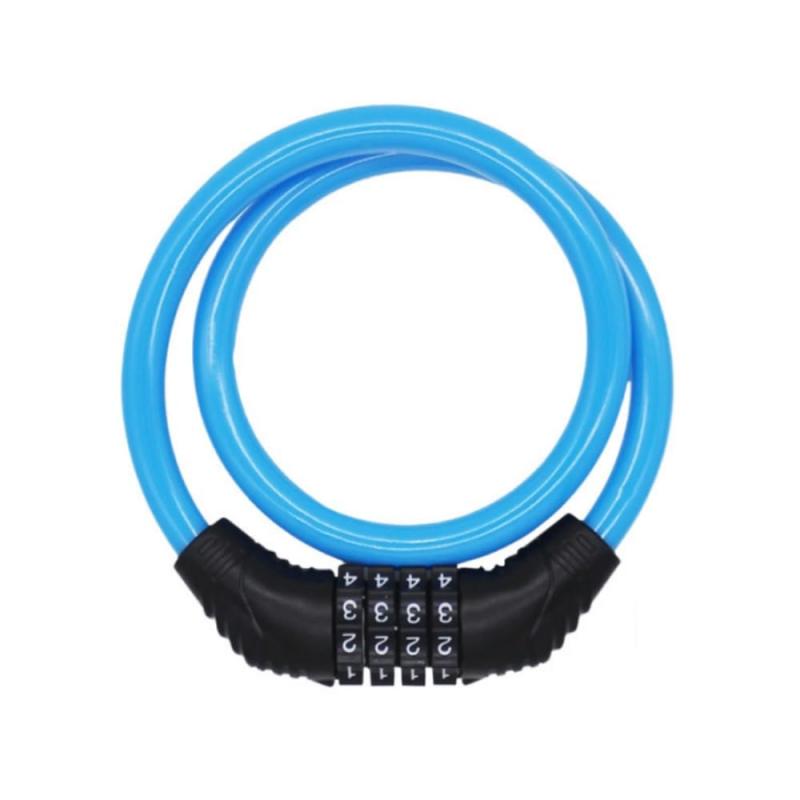 GYWHOOFT 自転車ロック ワイヤーロック 自転車 鍵 ダイヤル 4桁 暗証番号変更可能 組み合わせて使用可能 盗難防止 軽量 携帯に便利 全周長約650mm 直径12mm 軽量 防水 耐久性 携帯便利 （青）高品質素材：自転車ロックは...