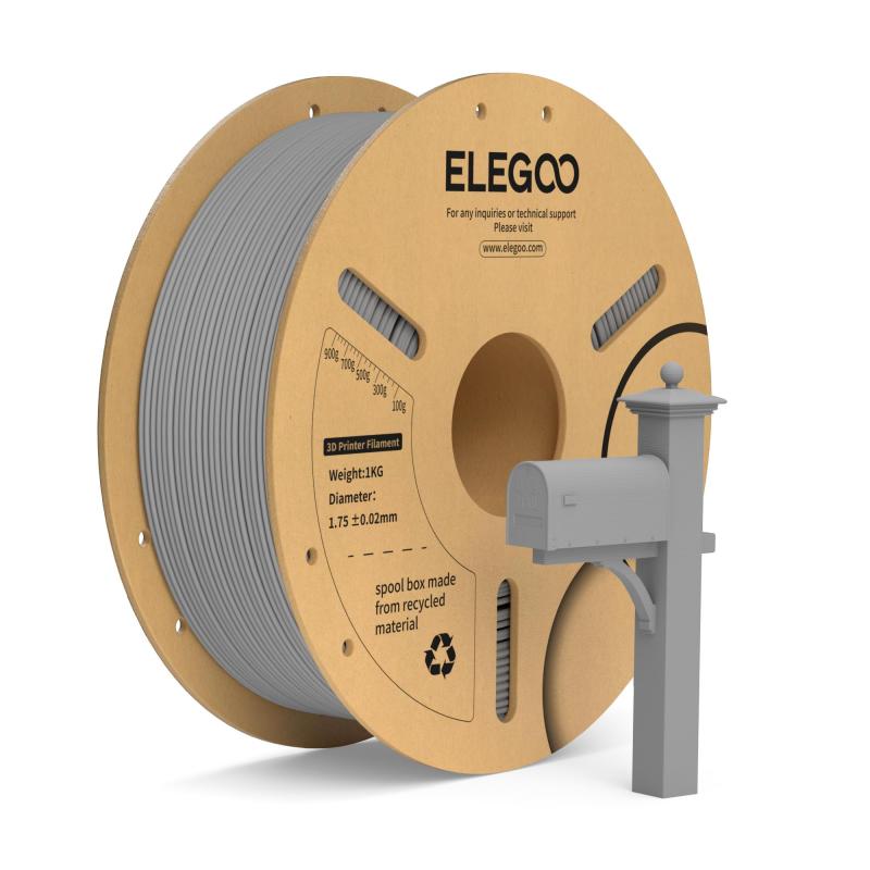 ELEGOO PLA Plus フィラメント 1.75mm PLAプラス 3Dプリンター用フィラメント 寸法精度 +/- 0.02 mm 強靭で高強度 ほとんどの3Dプリンターと互換性がある (1KG/Spool, 2.2 lbs) 灰色【...