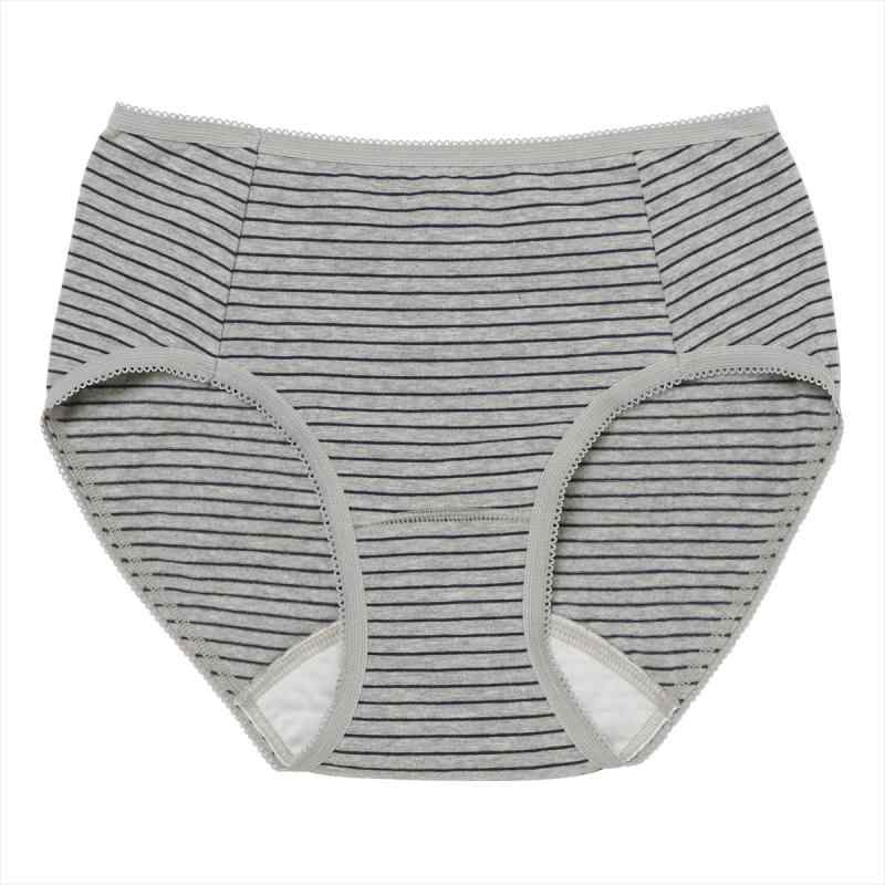 [アツギ] [Shefree（シーフリー）] 軽い日用 ボーダー柄 サニタリーショーツ 87320AS・87322ASポケットつきかさかさ音のしにくい防水シート軽量用だから、普段のショーツ感覚ではけるボーダー柄