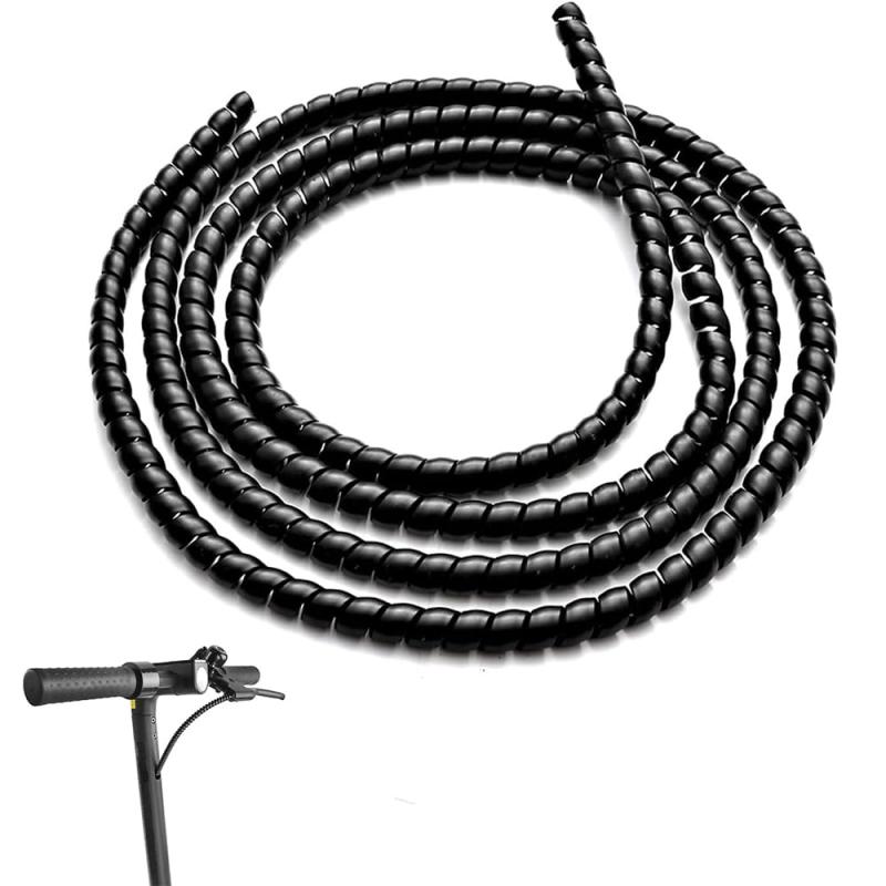 自転車 フレームプロテクター 自転車フレームケーブルクランプ治具 耐摩耗性 柔らかくスパイラル パイプ保護 自転車用 保護スリーブ 自転車用ケーブルクランプ 内径6mm （ブラック）全長：0.93m、重量：約35g、カラー：ブラック,ライン...