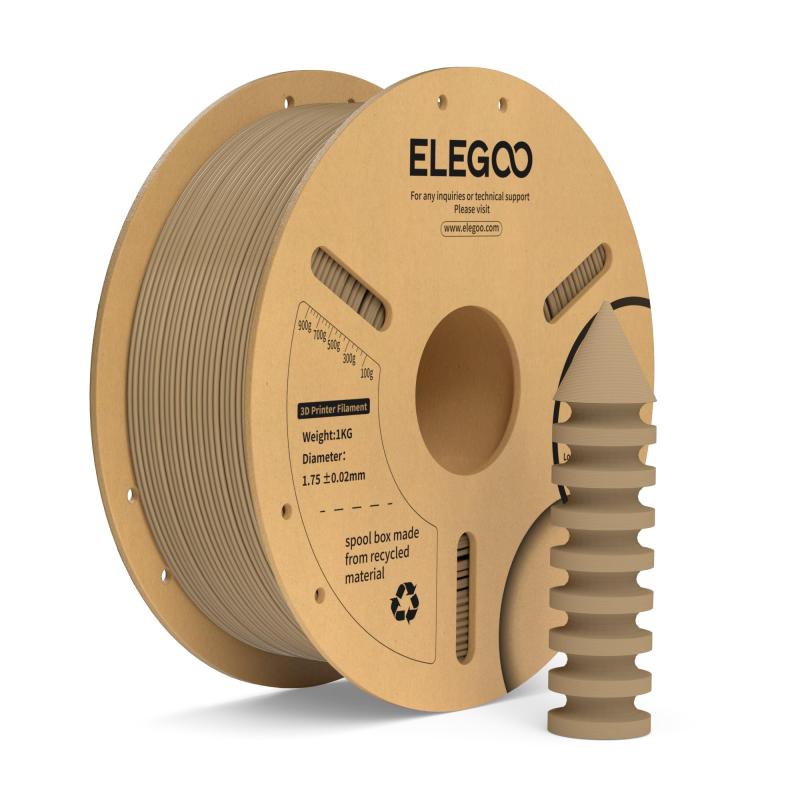ELEGOO PLAプラス フィラメント 1.75mm 3Dプリンター用フィラメント 寸法精度 +/- 0.02 mm 強靭で高強度 PLA+ ほとんどの3Dプリンターと互換性がある (1KG/Spool, 2.2 lbs) ウッド【新品の...