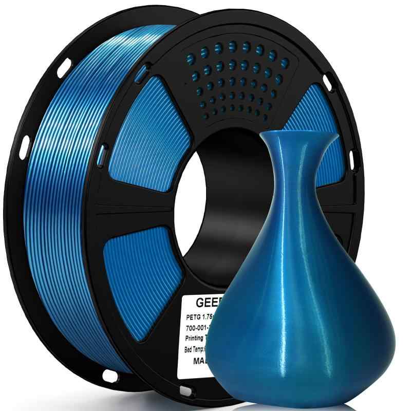 GEEETECH PETG フィラメント 1.75mm メタリックブルー、改良された高強度3Dプリンターフィラメント、光沢仕上げ、±0.02mm精度1kg11