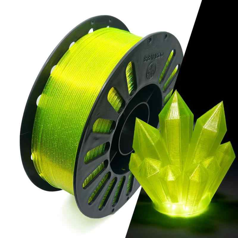 高速 PETG 3Dプリンターフィラメント 寸法精度+/-0.05mm、1.75mm径 3Dプリンター用 正味量1KG (2.2LBS) スプール造形材料 透明緑 個別真空包装【高速PETGフィラメント 1.75mm】BBAMBOO PET...