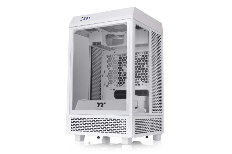 Thermaltake The Tower 100 Snow Edition ミニタワーPCケース 3面強化ガラスパネル搭載 CA-1R3-00S6WN-00 CS8081CS8081 日本正規品 2年ショーケースのようなデザイン設計4mm...