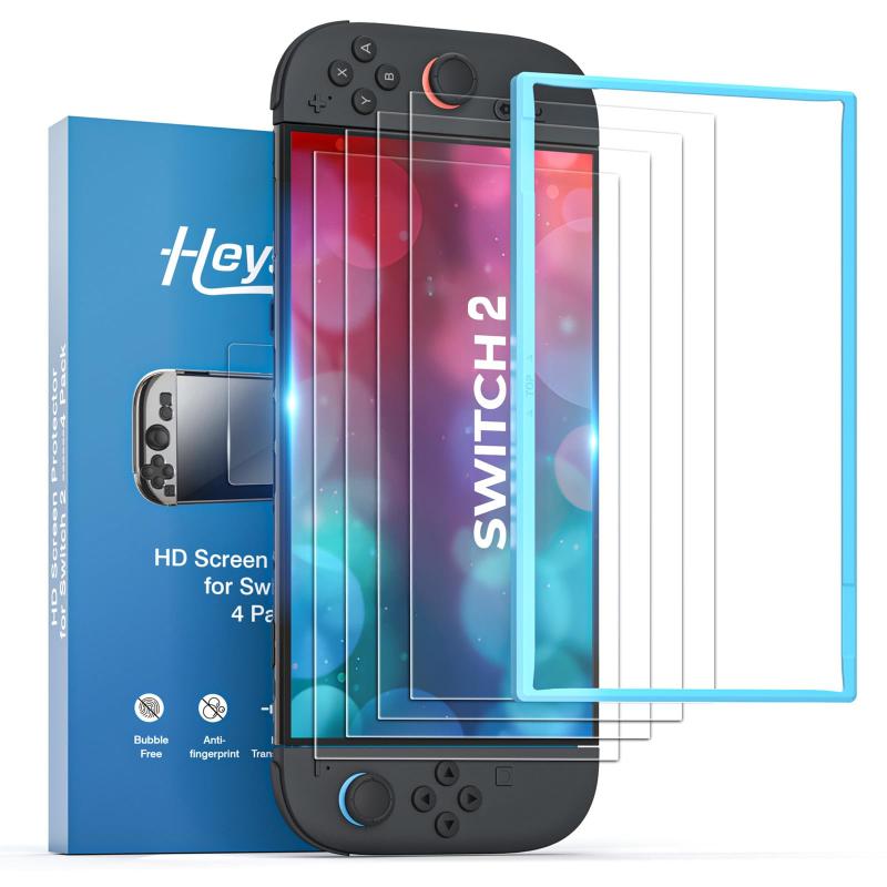 Switch 2 スイッチ 2 対応 HEYSTOP 強化ガラス フィルム 全面保護 液晶 フィルム 保護 ガラス フィルム