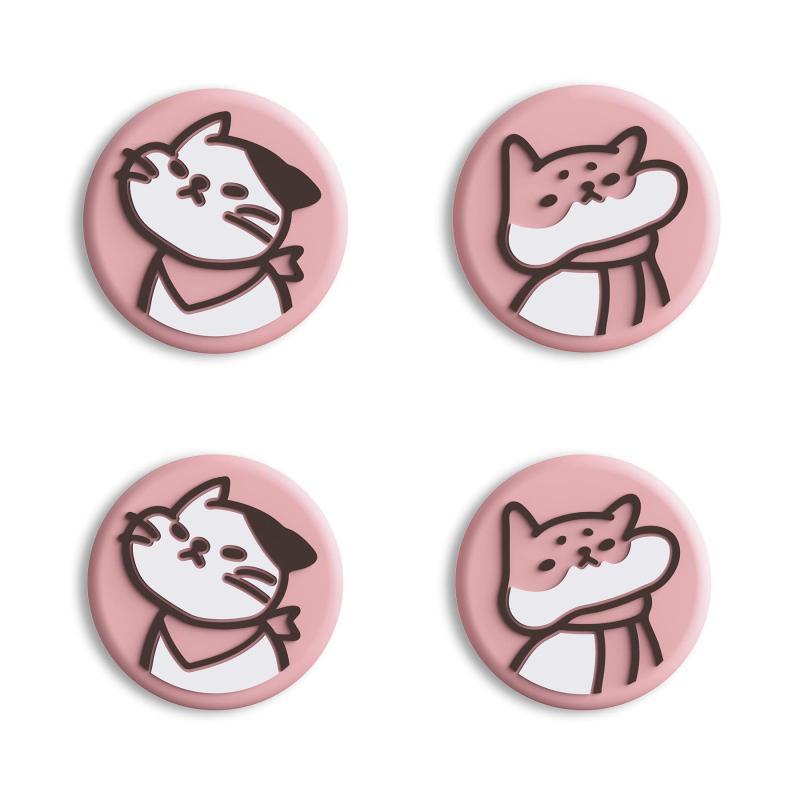 eXtremeRate PlayVital可愛いスイッチサムグリップキャップ、Switchに対応用＆Switch Liteに対応用ジョイスティックキャップ、Joy-Conコントローラー用のシリコンアナログカバー親指スティックグリッ特別に S...