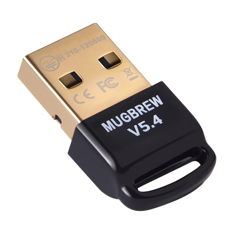 【Bluetooth5.4技術&amp;ドライバー不要】M U G B R E W Bluetooth アダプタ 5.4 Bluetooth USB bluetooth レシーバー ブルートゥース アダプタ プラグ＆プレイ超低遅延 簡単な操...