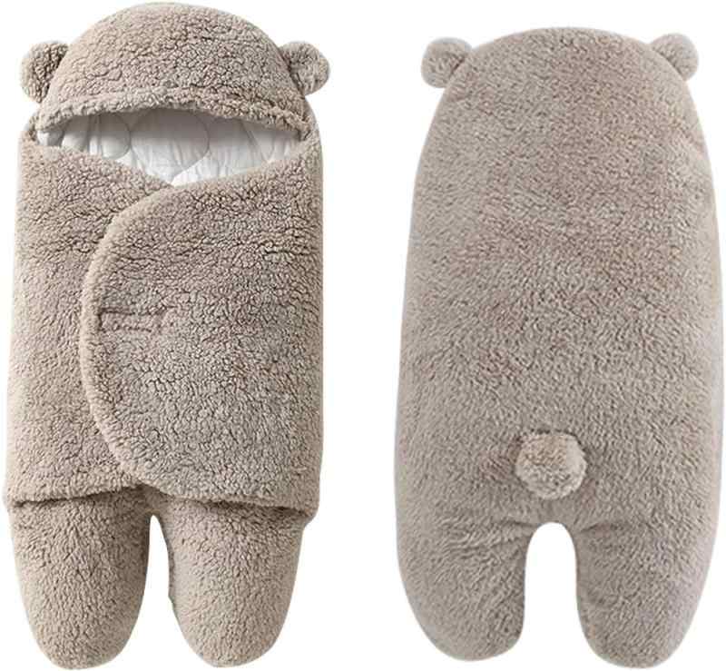[MOONMN] ベビーおくるみ 赤ちゃんおくるみ 新生児おくるみ ベビー服 ベビー寝袋 出掛け 冬 新生児着ぐるみ 抱っこ布団 足付き 出産祝い 防寒 暖かい 柔らかい 綿 コットン フード付き ふわふ【肌に優しい赤ちゃん専用おくるみ】安...