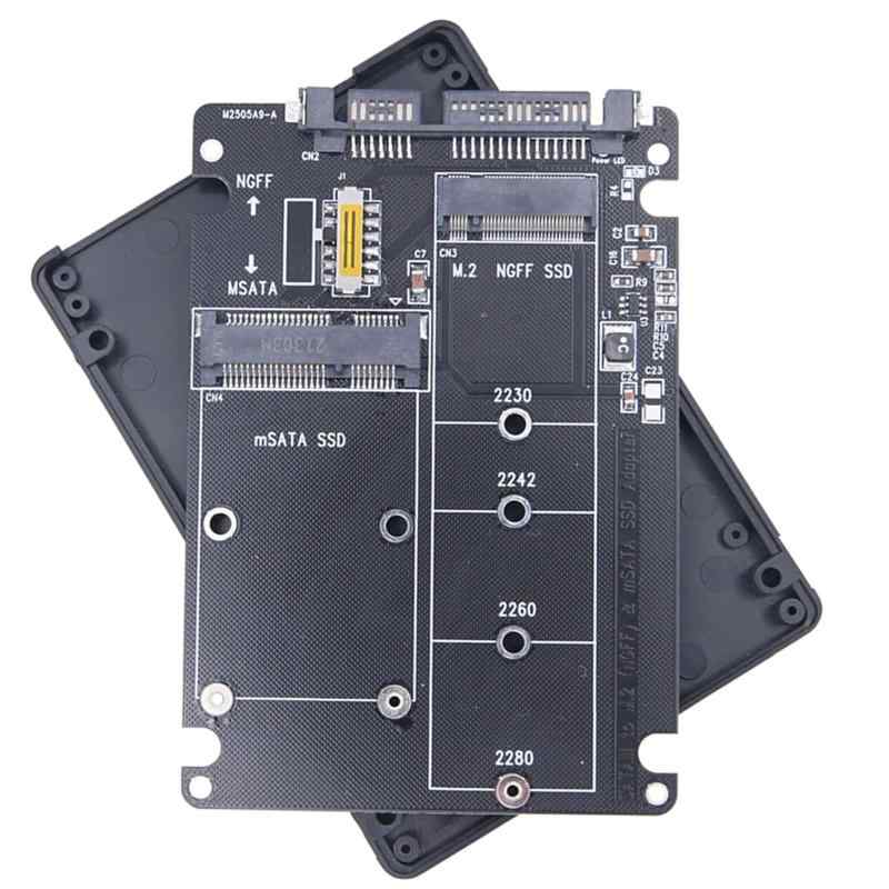 二重目的アダプタカード M.2 NGFF M.2 SATA対応 NGFF/MSATA 変換ケース - SATA3 外付けHDDボックス &amp; デュアル対応アダプター 変換 アダプター 電圧最大3.3V 電流最大3A チップなく1. 【...