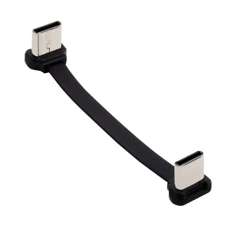 cablecc 65W ltra スリムフラットパワーデータ USB-C Type C - USB-Cケーブル 角度付きコネクタ 高速充電 ノートパソコン タブレット 携帯電話用機能:高速充電65W/3.25A + データ転送USB2.0/...