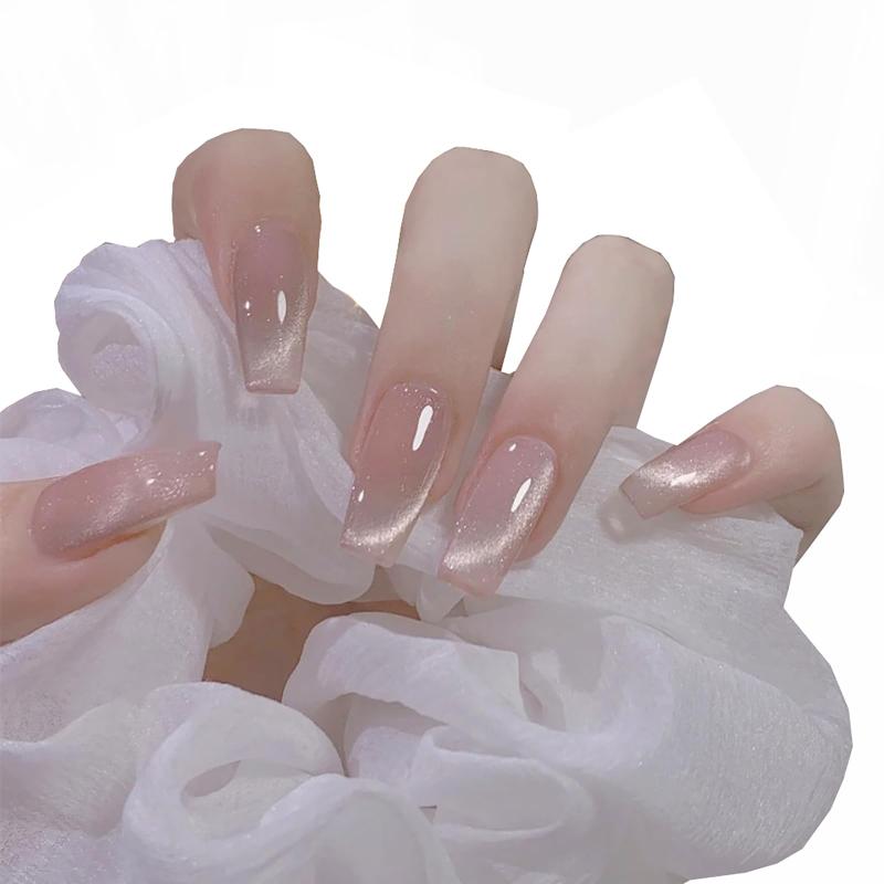 LUYING ネイルチップショート 3D爪 ネイルプレス24枚入 繰り返し使える 結婚式ネイルチップ かわいい ネイルチップ 人気 手作りカラーネイル キャッツアイネイル花嫁ネイル 光沢 レディース 1. 安全な素材 肌に優しいABS素材を...