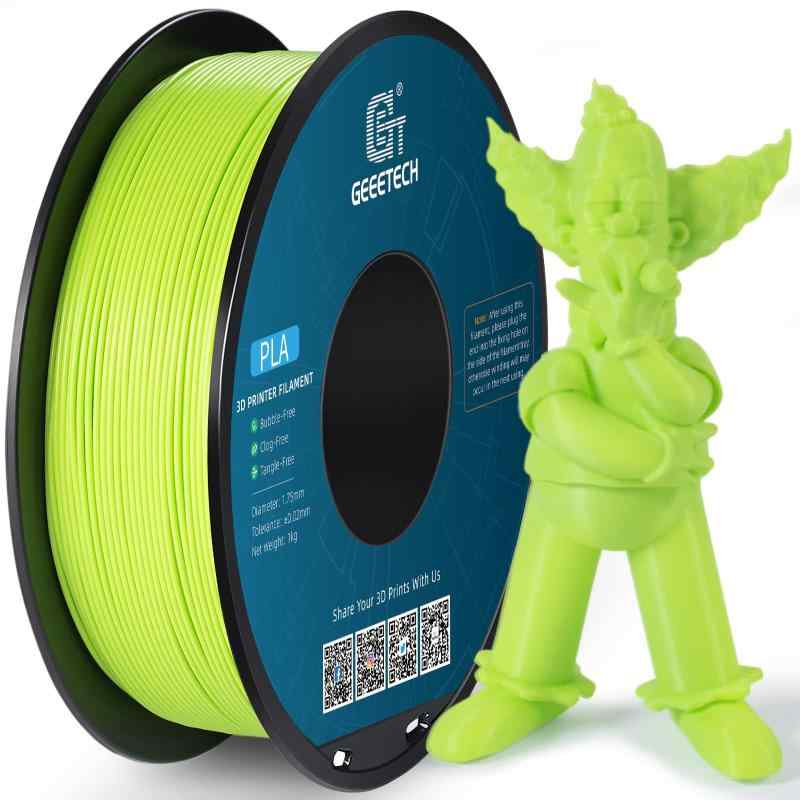 GEEETECH フィラメント PLA 3Dプリンター フィラメント 3Dペン PLA 造形材料 寸法精度+/- 0.02 mm 正味量1KG 1.75mm径 アップルグリーン【耐久性と信頼性】 当社の GEEETECH 1.75mm PL...