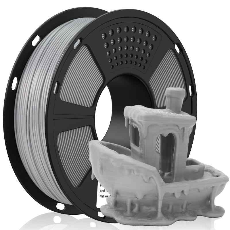 GEEETECH フィラメント PLA 3Dプリンター フィラメント 3Dペン 造形材料 寸法精度+/- 0.02 mm 正味量1KG 1.75mm径 (灰/グレー, PLA)GEEETECH フィラメント PLA 3Dプリンター フィラメ...