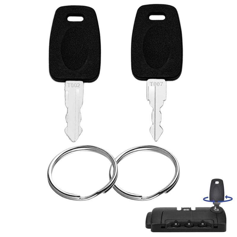 TSA007 鍵 TSA002 キー 2本セット TSAロックキー トラベルバッグ鍵 キーリング付き【セット内容】T-S-A 002キー*1+007キー*1、キーホルダー*2。【交換部品番号】T-S-A 002、007。【材質】良質な合金鋼...