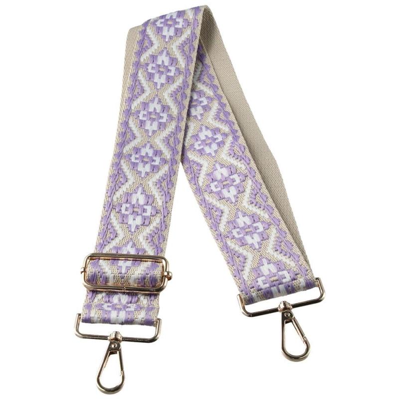 Qicarkey 幅2インチの刺繍財布ストラップ、刺繍マルチパターンクロスボディバッグストラップ、ショルダーバッグ、キャンバスバッグ、トートハンドバッグ用の調節可能なハンドバッグストこの財布ストラップはポリエステル製で、高品質で壊れにくく、...