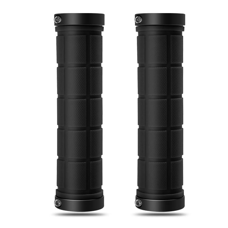 1ペア自転車 グリップ滑り止め アルミロックリング付き マウンテンバイク 折りたたみ式自転車クロスバイク 左右セット グリップ 内径22.2mm1ペア自転車 グリップ滑り止め アルミロックリング付き マウンテンバイク 折りたたみ式自転車クロ...