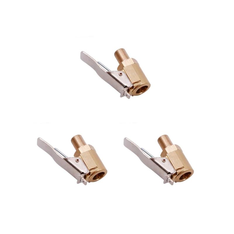 FUGSHIYI 閉鎖フローロックタイヤ スレッド 3個 ノズルアダプター車 高速変換ップタイプノズル 純銅 カーポンプア アクセサリー【サイズ】：（約）長さ：2.9cm / 1.14in、開口部：0.8cm / 0.31in。【材質】：ヘ...