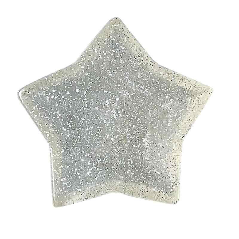 デコレコーポレーション concombre 星の台座 透明SILVER サイズ：約W4.5 D4.3 H1 ZXS-47943X約45×43×h10