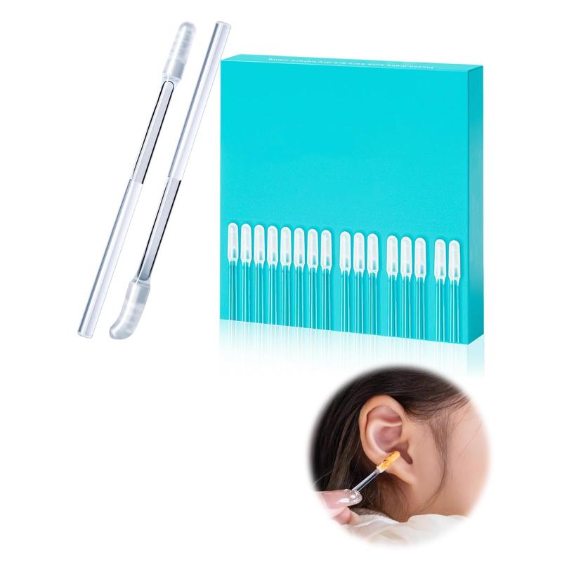 kasanidika 粘着式耳かき棒 耳かき 粘着 耳掃除【24本入り】耳かき棒 耳に優しい 耳垢をごっそり取る 子供 赤ちゃん 耳掃除用 樹脂系の合成ゴム【安全材質】環境保護安全樹脂材質を精選し、材質は柔軟で肌に優しく、まるで第二層の肌の...