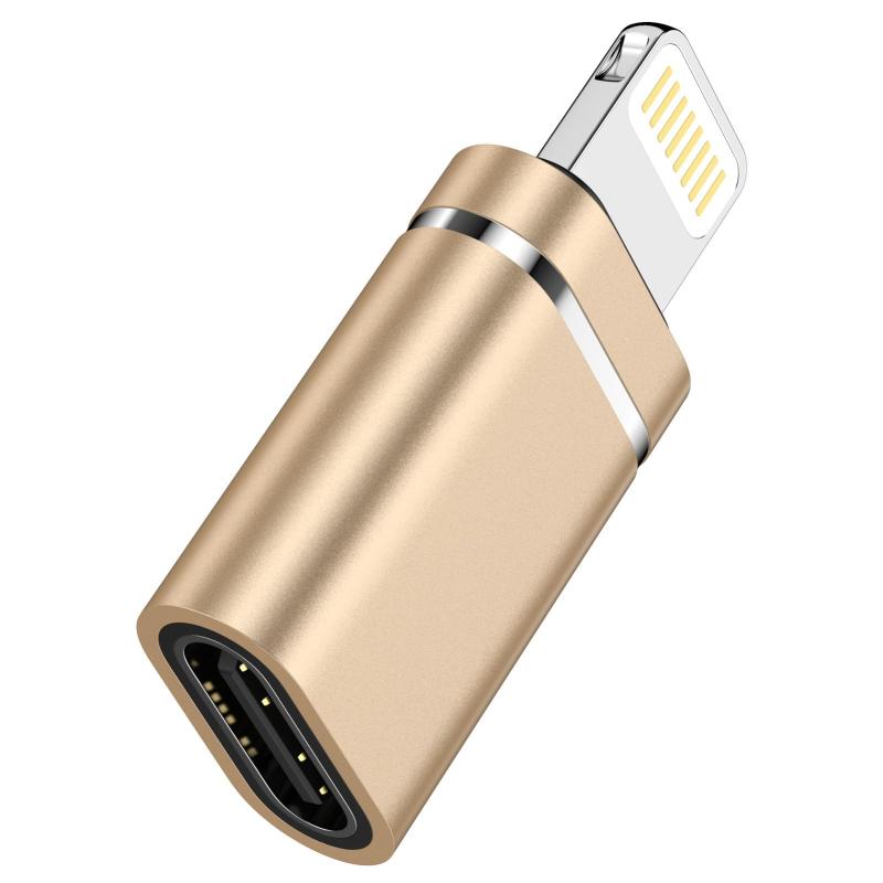 USB C to Lightning 変換アダプタ 480Mbpsデータ転送/10w高速充電 Type-C iPhone 変換コネクタ アルミ合金外装 軽量小型【操作簡単・携帯便利】【高速双方向データ転送・OTG機能付き】【高品質アルミ合金...