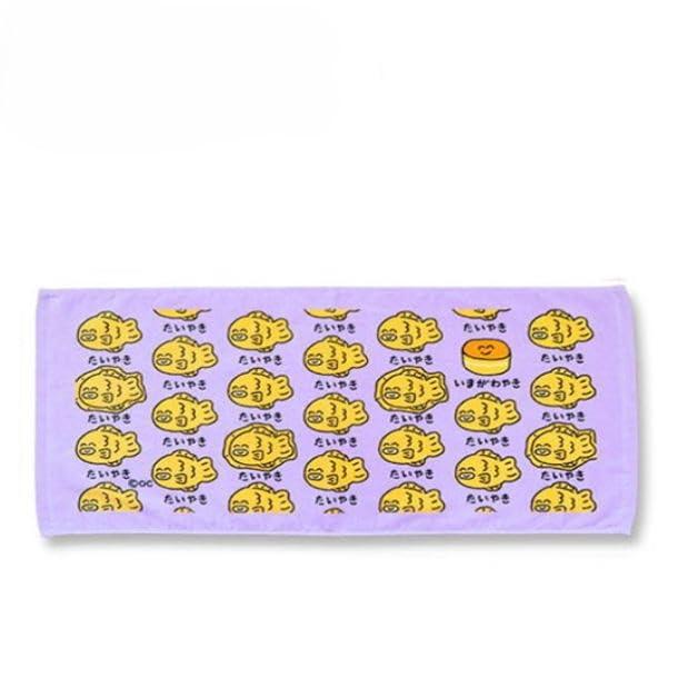 おえかきTOWEL スポーツタオル フェイスタオル 日用品 キッチン オクタニコーポレーション【たいやきさん】サイズ 34×75cm 素材 コットン100%