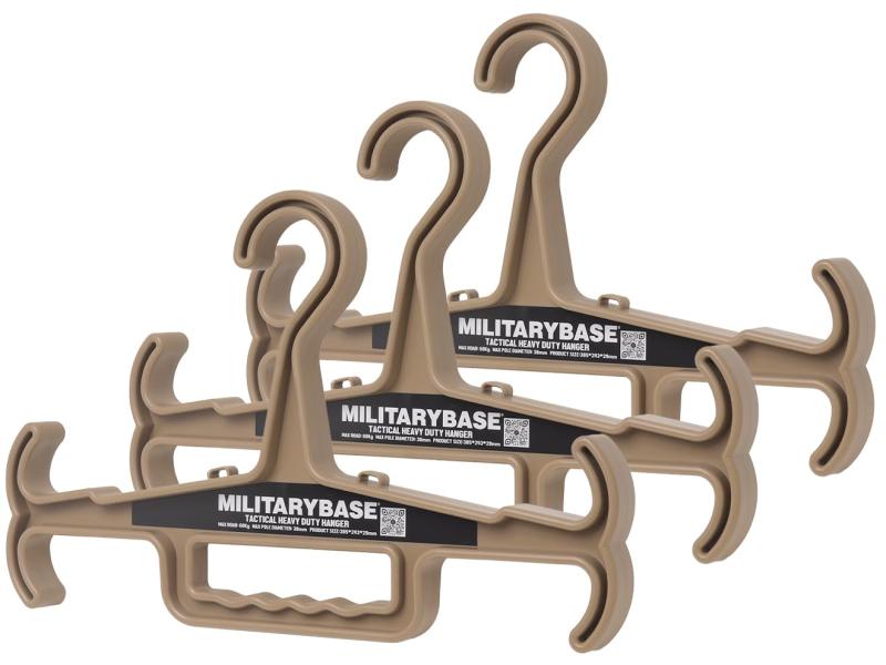 MILITARY BASE ヘビーデューティ タクティカル ハンガー EVO 3個セット●商品名：MILITARY BASE ヘビーデューティ タクティカル ハンガー EVO 3個セット　　●品番：H8804D-3P●カラー：DE　　●ブラ...