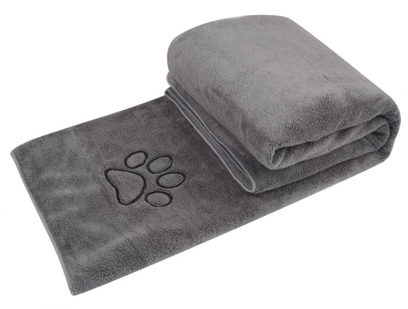 Sunland ペット用 タオル 超吸水 厚手 超ソフト マイクロ ファイバー 犬 猫 体拭き 77cmx127cm ダークグレー商品サイズ：77cm*127cm　素材：マイクロファイバー、ポリエステル80%、ナイロン20%超ソフトで快適 ...