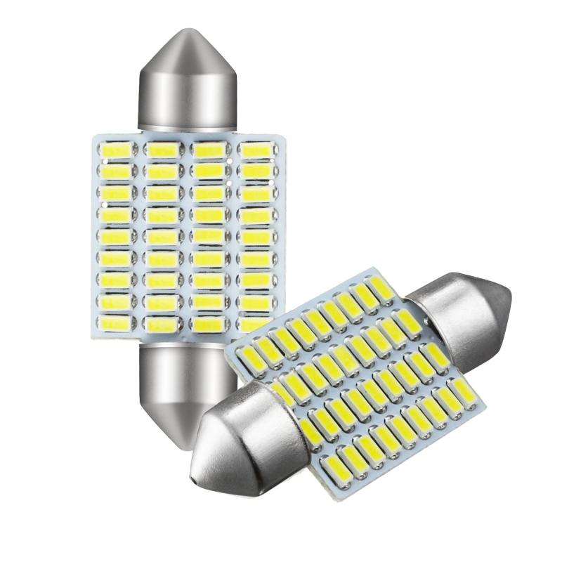 GOSMY LED ルームランプ T10 36mm 37mm 36LED SMD3014 ホワイト 白 6000K 12-24V対応 (2個セット)一年品質、商品ごとは精密な機会を通じて出庫する。12V-24V専用、36LED SMD301...