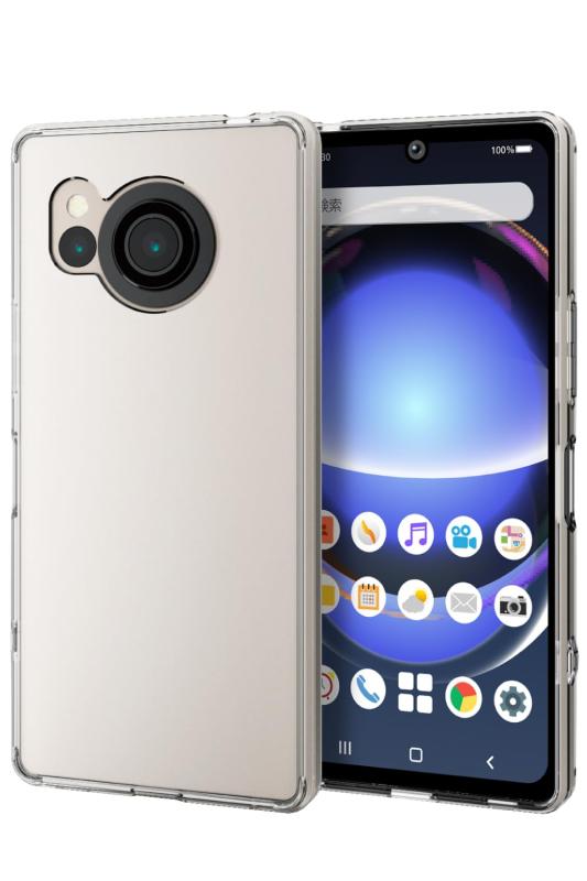 エレコム AQUOS R8 / SH-52D ケース 耐衝撃 四つ角エアークッション ストラップホール付き クリア PM-S232HVCKCR側面には弾力性のあるTPU素材を、背面には強じんで透明度の高いポリカーボネート素材を使用した、スリ...