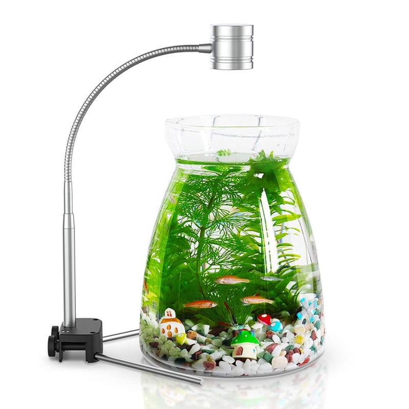EAYHM 水槽 ライトと水草植物育成ライト スタンド 多機能 カラー LED 小型アクアリウム ライト水草・植物の成長と、植物を色鮮やかに見せる自然な白色の明るさ・色温度を兼ね備えた、小型水槽にぴったりの水草植物育成ライト。テラリウム、水...