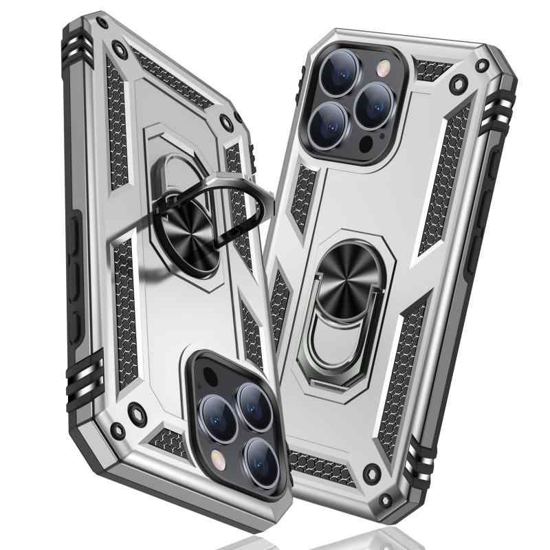 TMUJWS iPhone 16 Pro 用ケース リング 耐衝撃 衝撃吸収 傷防止 全面保護 カメラ保護 スタンド付き TPU+PCバンパー 指紋防止対策 二重構造 360度回転 防塵 車載ホルダー対応 黄変防止 米軍MIL規格 軽対応機...